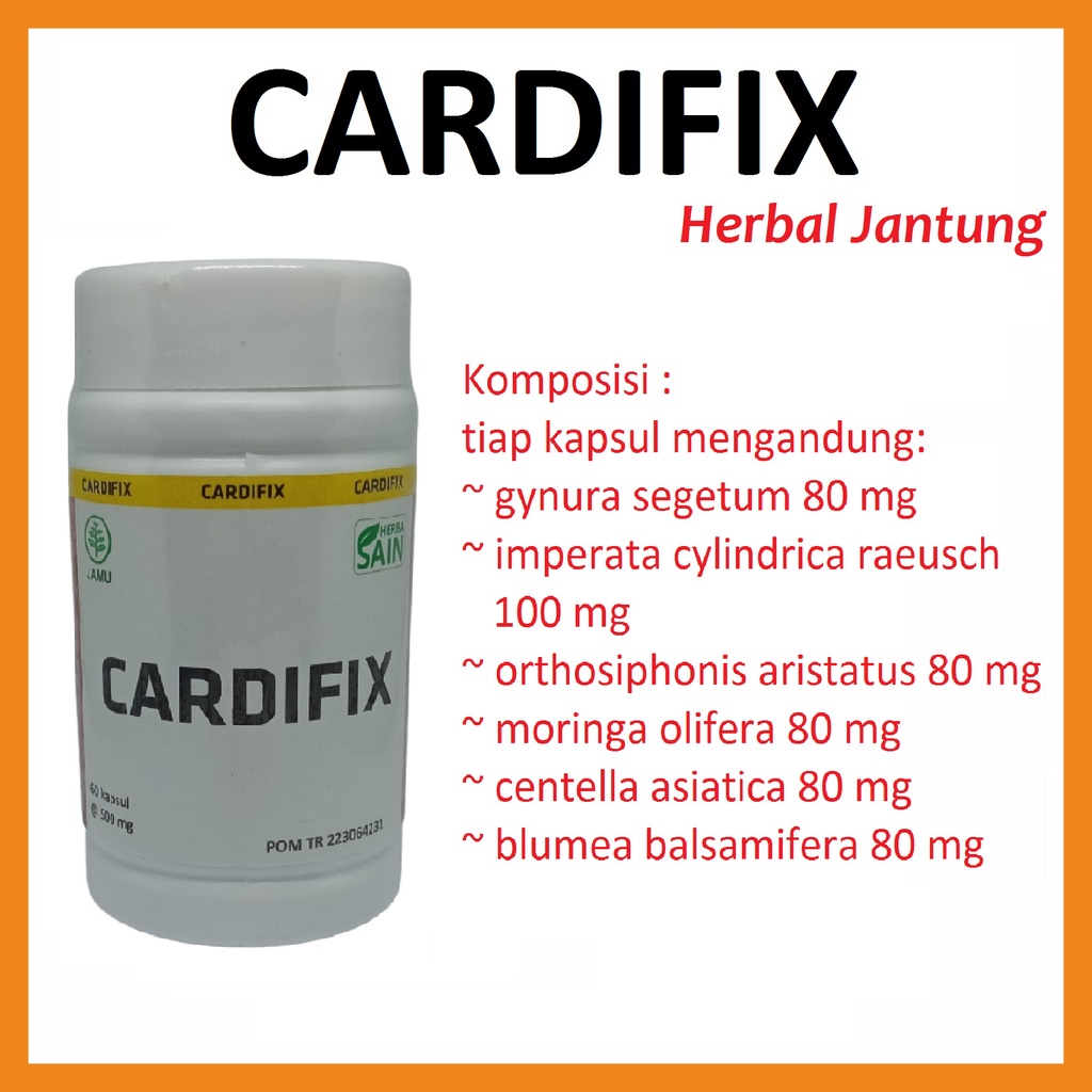 Jual Herbal Jantung Cardifix Manfaat: - Membantu memperbaiki sirkulasi ...