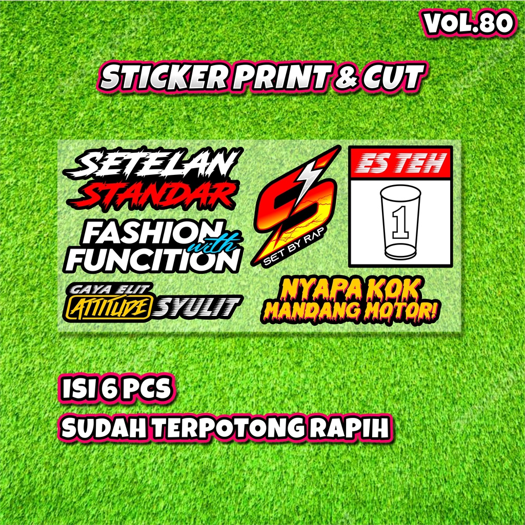 Jual Sticker Racing Vinyl Pack Print & Cut Stiker Motor VIRAL | Shopee ...