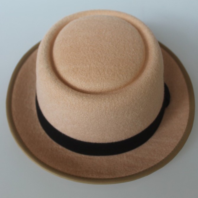 Jual Topi Laken Bulat pork pie hat topi bulat fedora | Shopee Indonesia