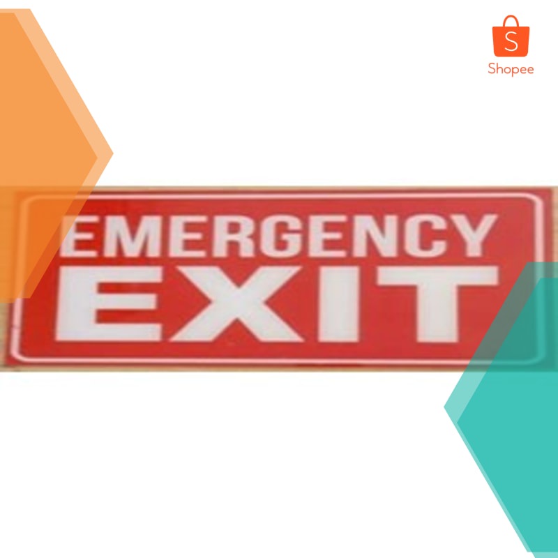 Jual Promo Rambu Sign Emergency Exit. Plat Acrylic Size 30x10cm. Elegan ...