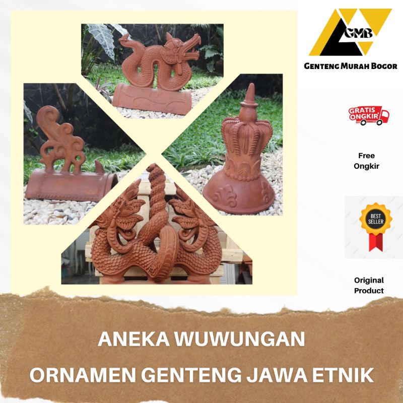 Jual Wuwungan Hiasan Ornamen Genteng Jawa Kuno Antik Etnik Aksesoris ...