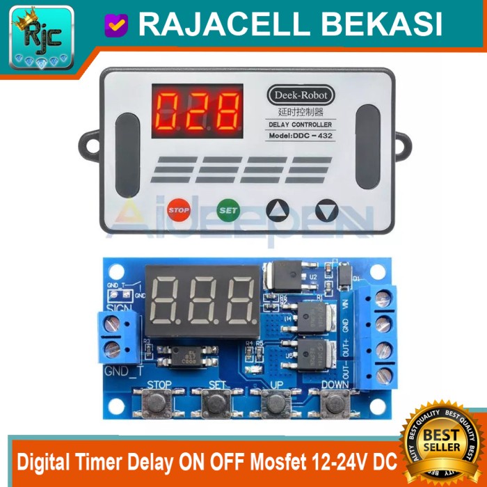 Jual Digital Timer Delay ON OFF Mosfet 12-24V DC 400watt Switch + Box ...