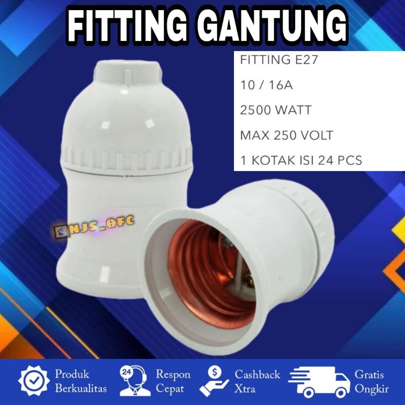 Jual Fitting Lampu Gantung E27 Fitting Gantung standart lampu rumah | Shopee Indonesia