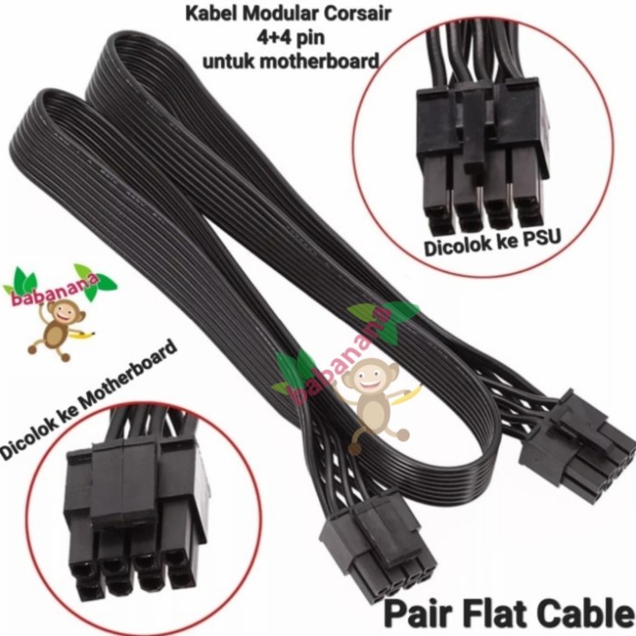 Jual kabel modular corsair 8 pin atx cpu 8pin power psu mobo ...