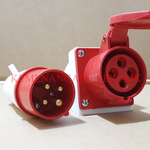 Jual FORT SURFACE SOCKET MOUNTING + PLUG 4 PIN 3 PHASE 16A SET WATERPROOF | Shopee Indonesia