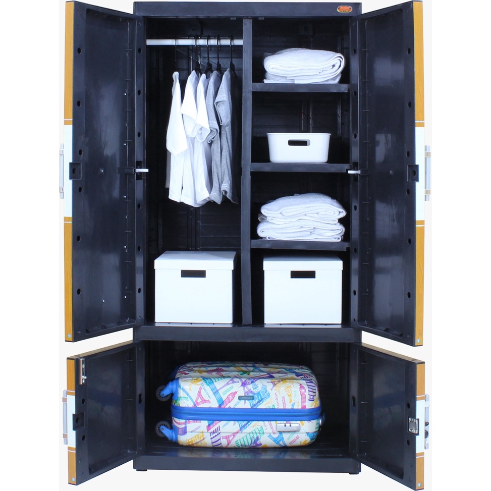 Jual NAIBA - LEMARI PAKAIAN PLASTIK MSC FIT GANTUNG EBONY INSTANT ...