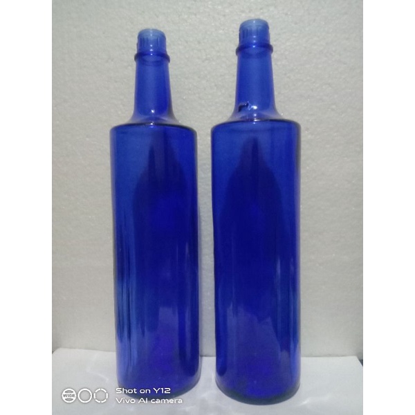 Jual BOTOL KACA BIRU BLUE SOLAR WATER HOOPONOPONO | Shopee Indonesia