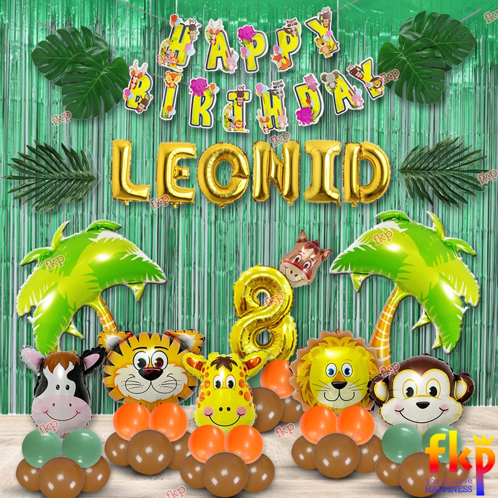 Jual FUN KIDS PARTY Set Paket Dekorasi Ulang Tahun Animal Jungle / Set ...