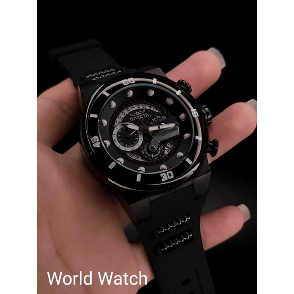 Jual JAM Tangan Pria Merk Invicta Rally Quartz Black Rabber | Shopee ...