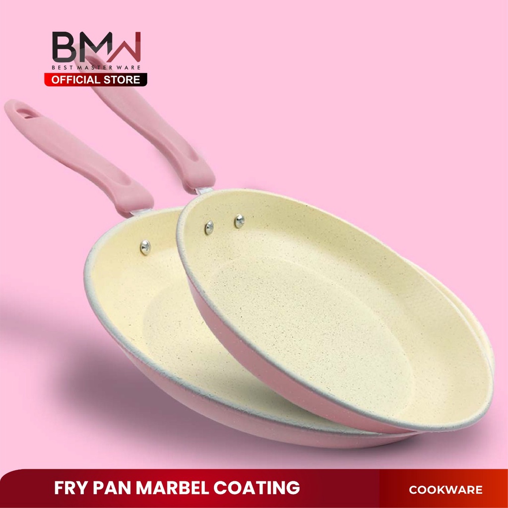 Jual BMW Kitchen Ware - 1 Set 2 Pcs Teflon Frypan Marble Marbel Teflon ...
