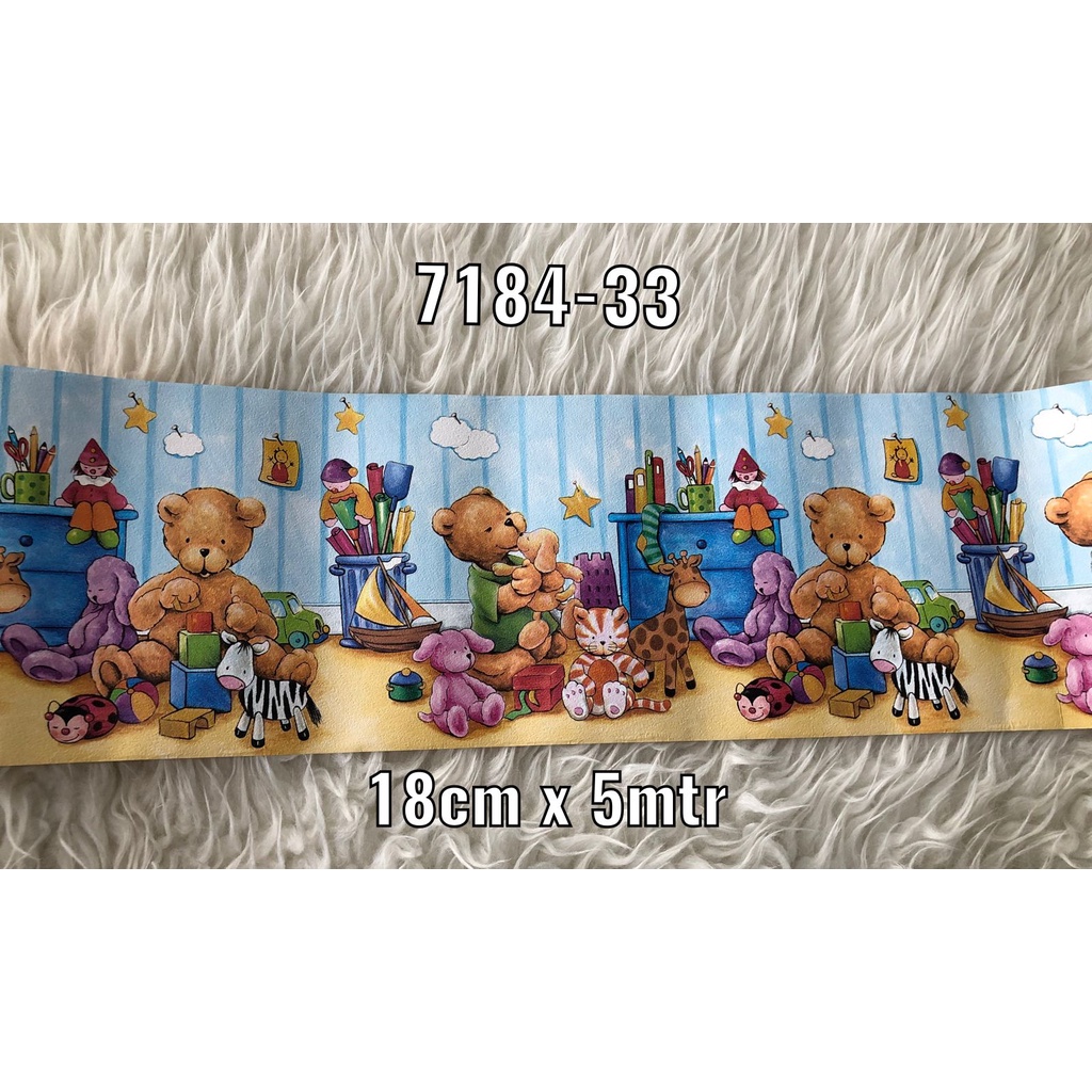 Jual WALLPAPER BORDER LIST TEDDY BEAR LUCU PEMBATAS DINDING | Shopee ...