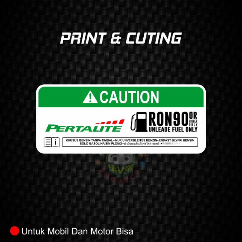 Jual sticker unleade fuel only print dan cut stiker bensin tangki all ...