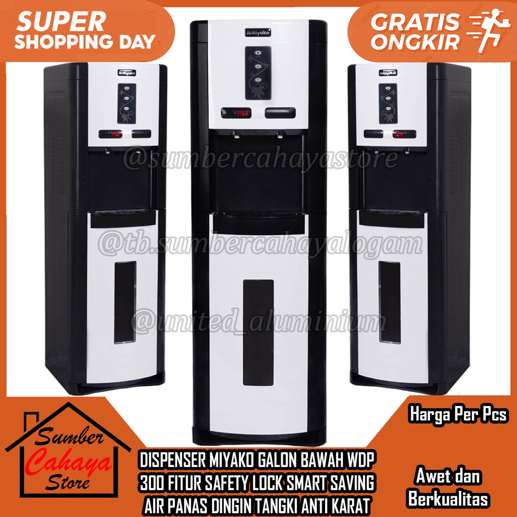 Jual Dispenser MIYAKO WDP300 WDP 300 GALON BAWAH Panas Dingin Hot Cold ...
