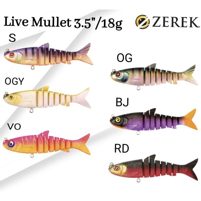 Jual lure zerek live mullet 3,5" / 18gr | Shopee Indonesia