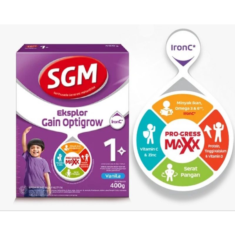 Jual SGM GAIN OPTIGROW 1 PLUS 400G | Shopee Indonesia
