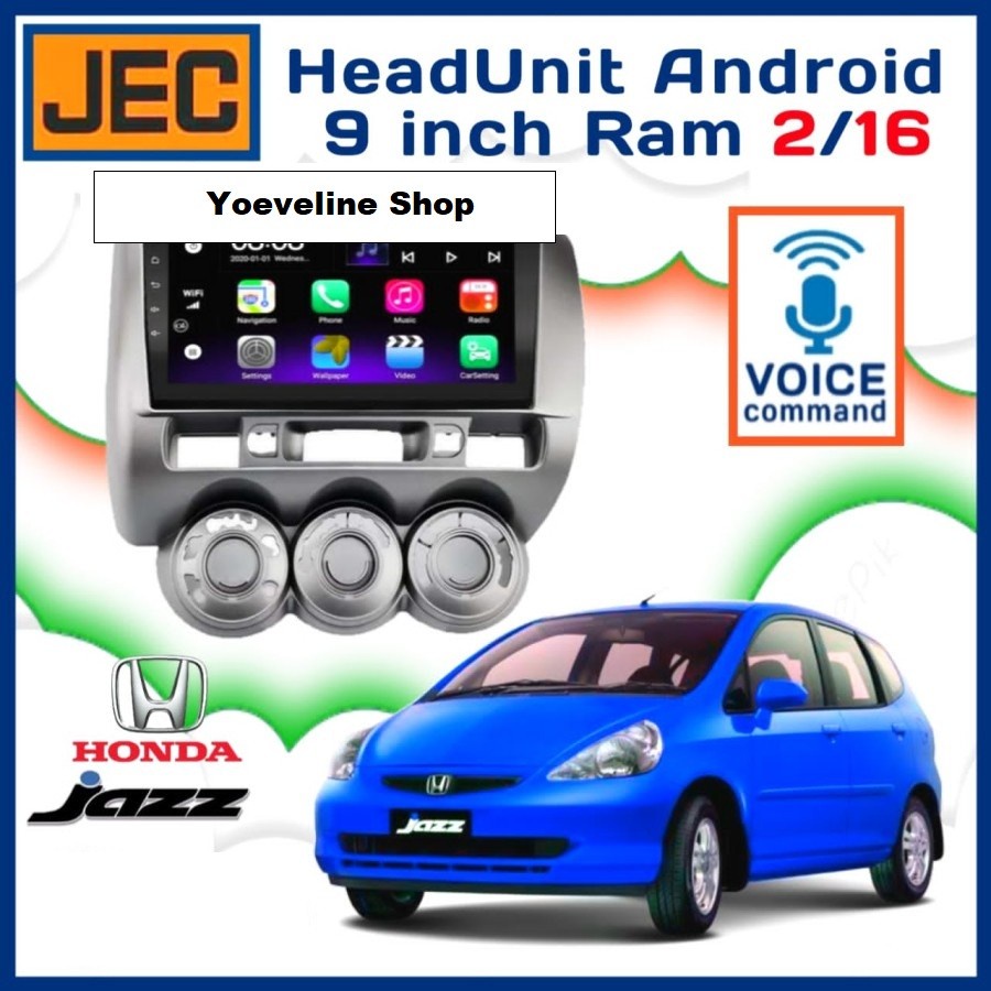 Jual Head Unit Android JEC 9 Inch Voice Command OEM Honda Jazz/City lama | Shopee Indonesia