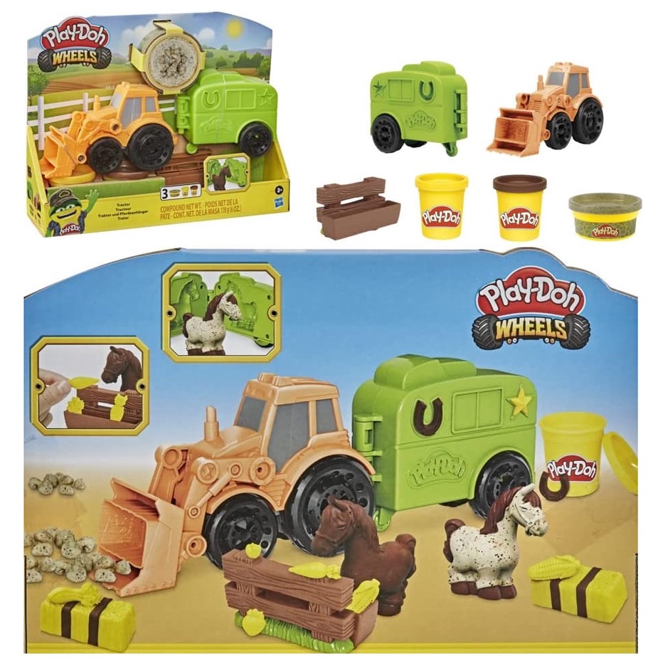 Jual Ori hasbro Play-Doh Wheels Tractor Farm Truck Mainan Lilin PlayDoh ...