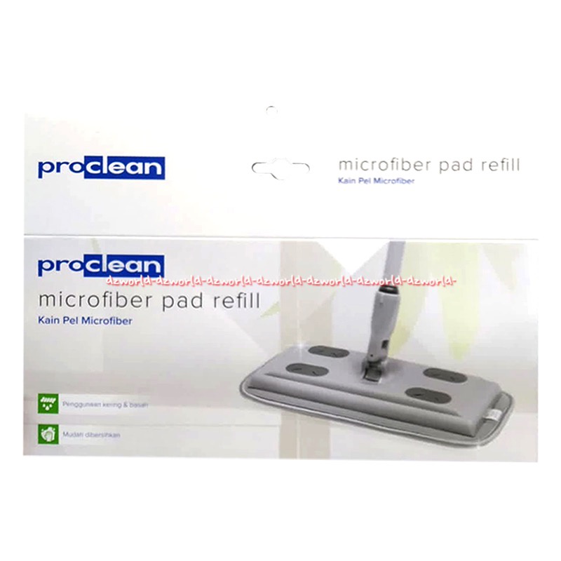 Jual Proclean Microfiber Pad 2pcs Pembersih Lantai Refill Pro Clean ...