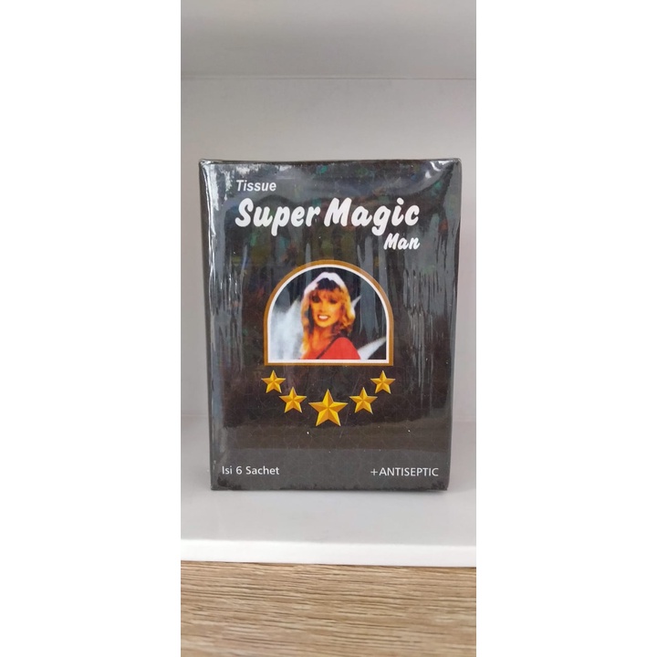 Jual Tissue Super Black Magic Power Hitam isi 6 sachet | Shopee Indonesia