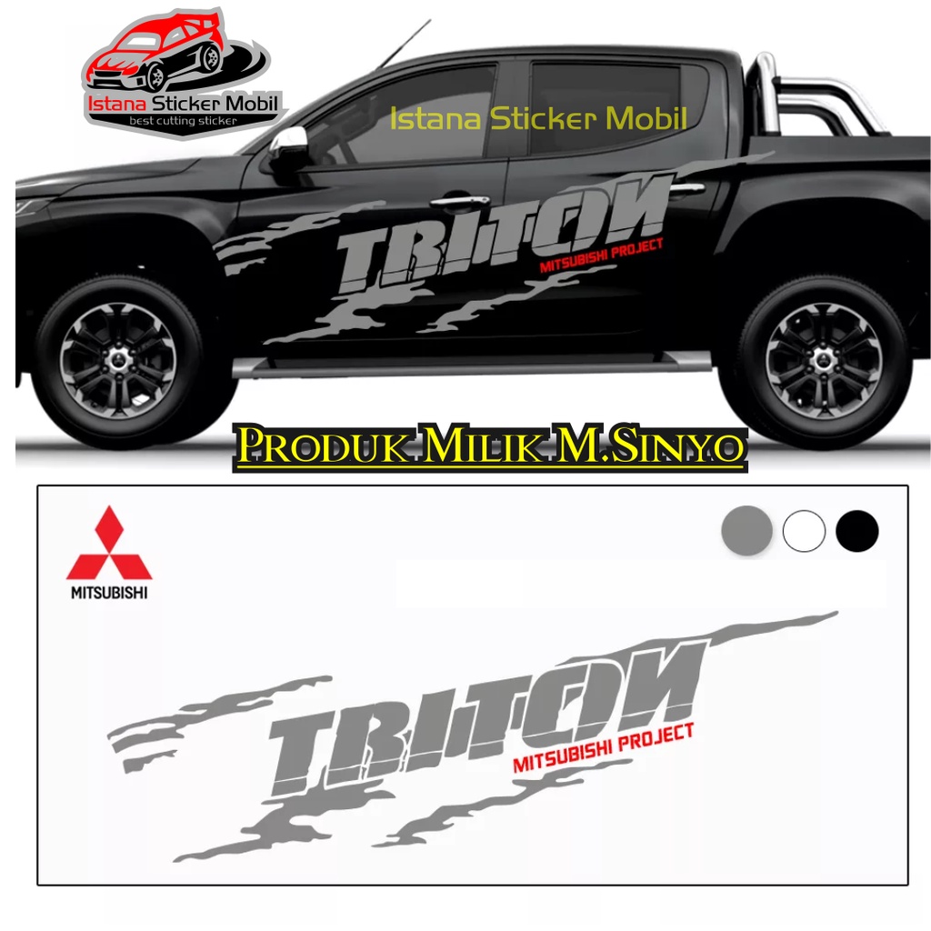 Jual STIKER MOBIL TRITON LIST MOBIL MITSUBISHI TRITON CUTTING STICKER ...