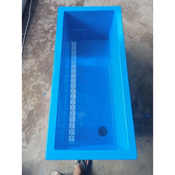 Jual bak ukur karantina fiber p100cm bak penampungan ikan bak biru ...