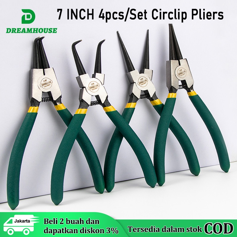 Jual 4 pcs Tang Circlip tang snap ring set 7 Inch Set Tang Circlip ...
