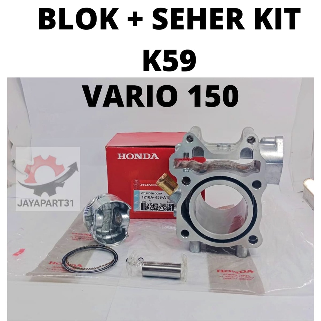 Jual CYLINDER BLOK SEHER PISTON RING KOMPLET HONDA K59 ORIGINAL AHM ...