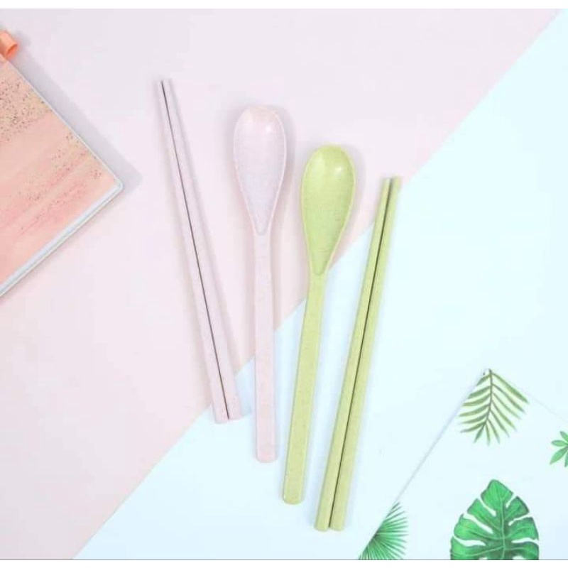 Jual Satu Sendok dan Sumpit - MINISO Cutlery Set ( Shopstick And Spoon ...