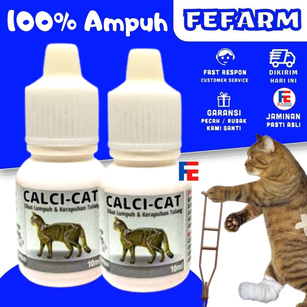 Jual Obat Kucing Lumpuh Kalsium Kerapuhan Tulang Hewan Peliharaan CALCI ...