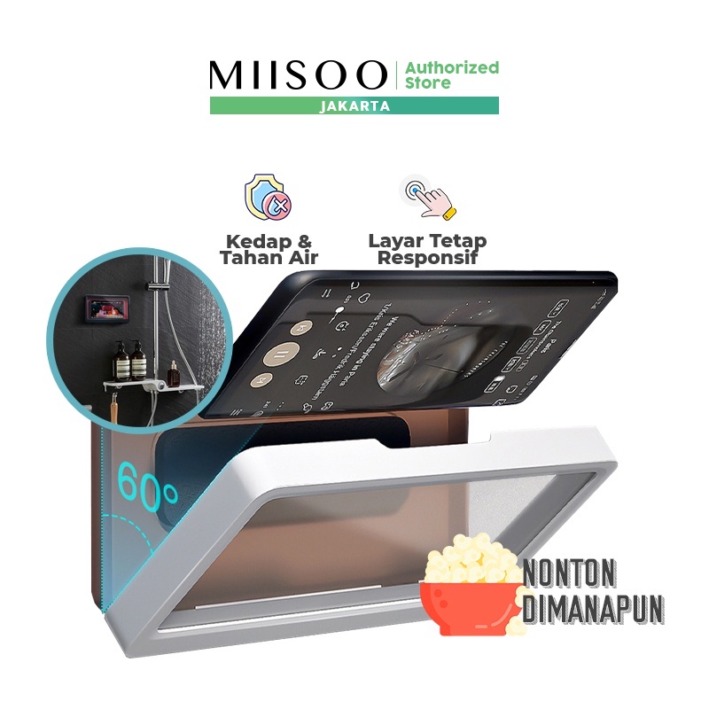 Jual MIISOO Kotak Penyimpanan Handphone Tahan Air Untuk Kamar Mandi ...