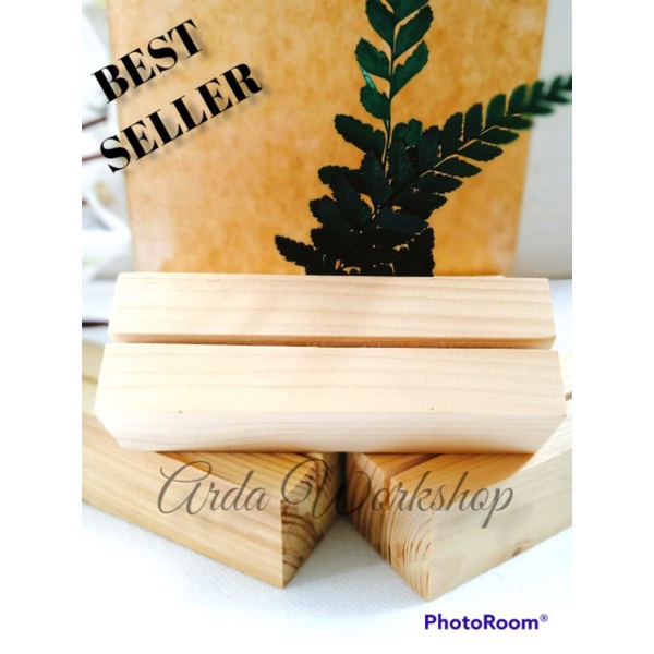 Jual Stand Kayu Akrilik | Tag Holder Akrilik, Dudukan Akrilik Jati ...