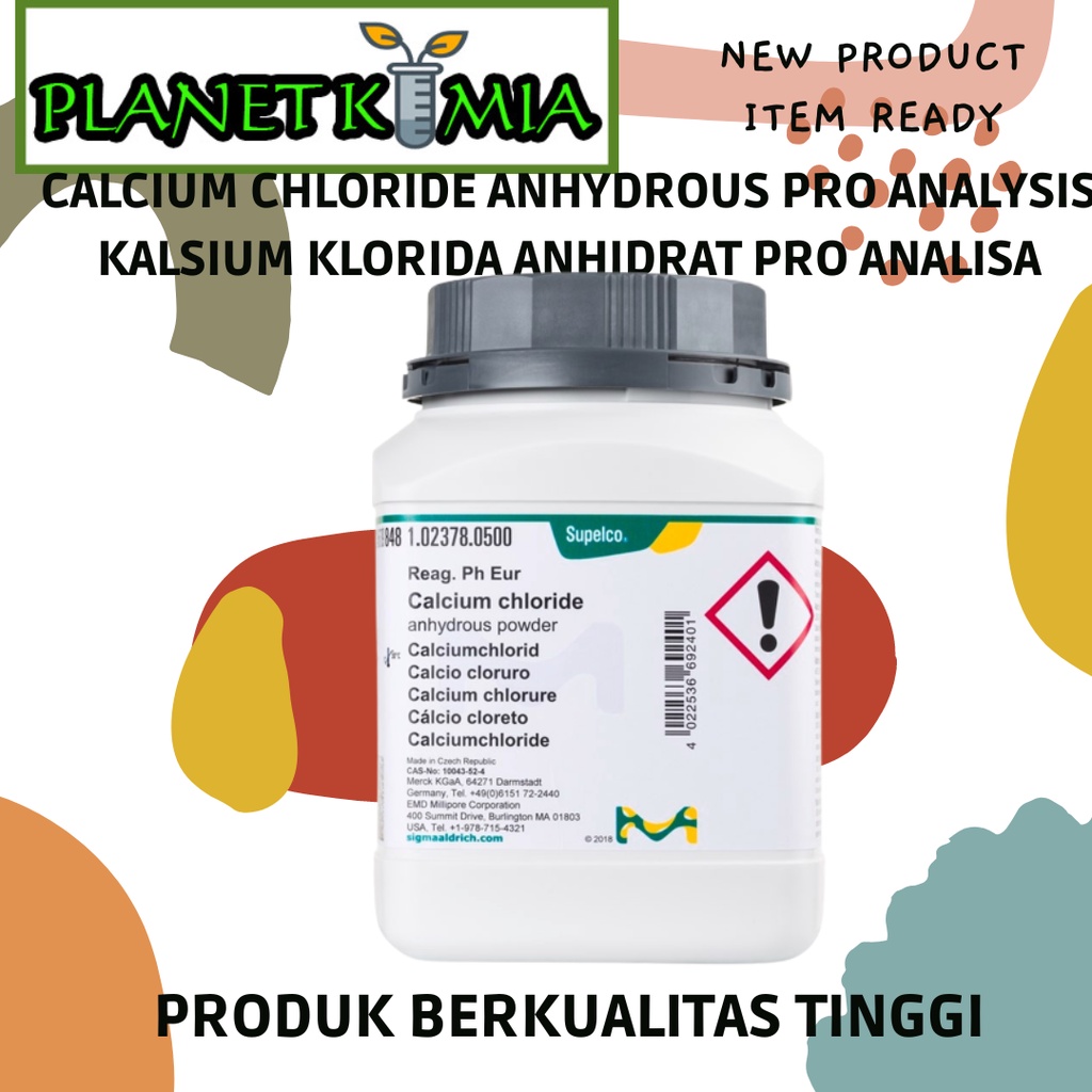 Jual Calcium Chloride Anhydrous / Kalsium Klorida Anhidrat Pro Analisa ...