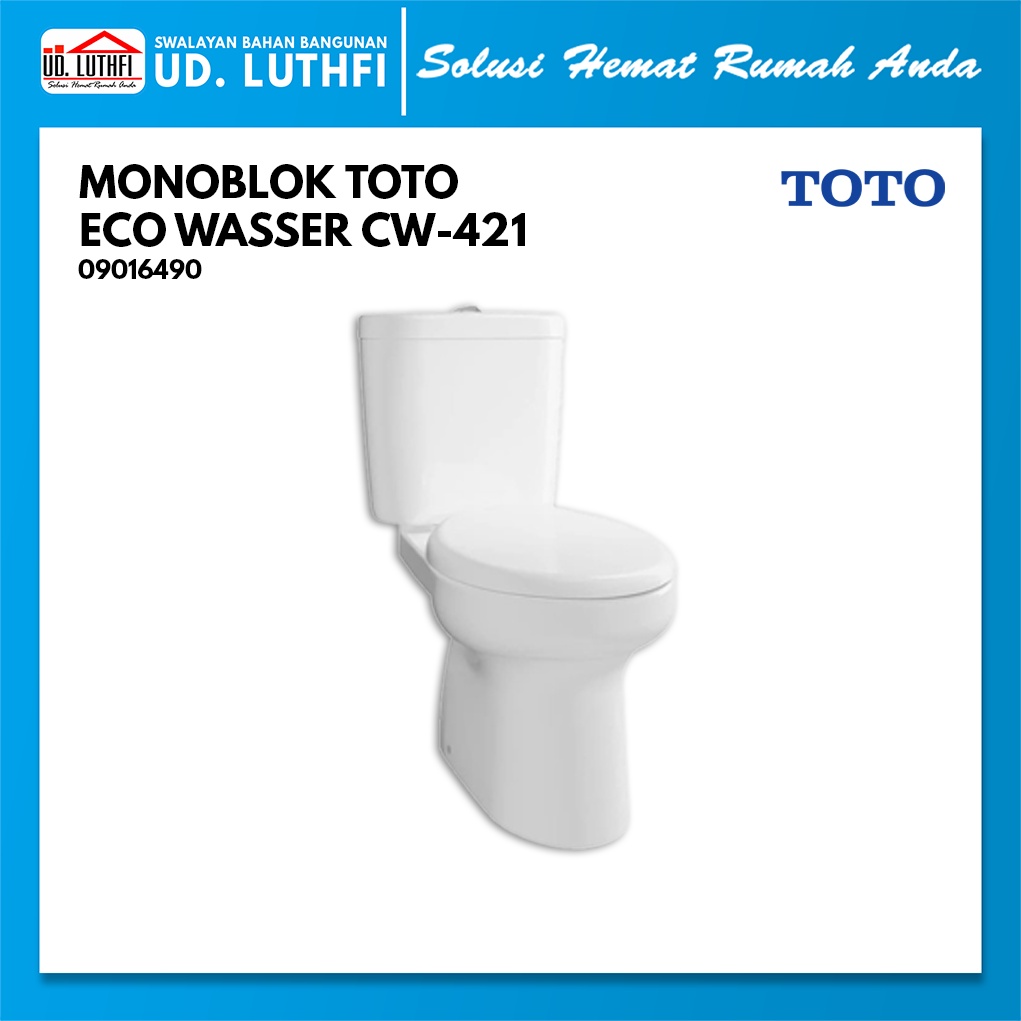 Jual Kloset Duduk / Toilet Duduk / Monoblock Toto CW 421 Eco Wasser ...