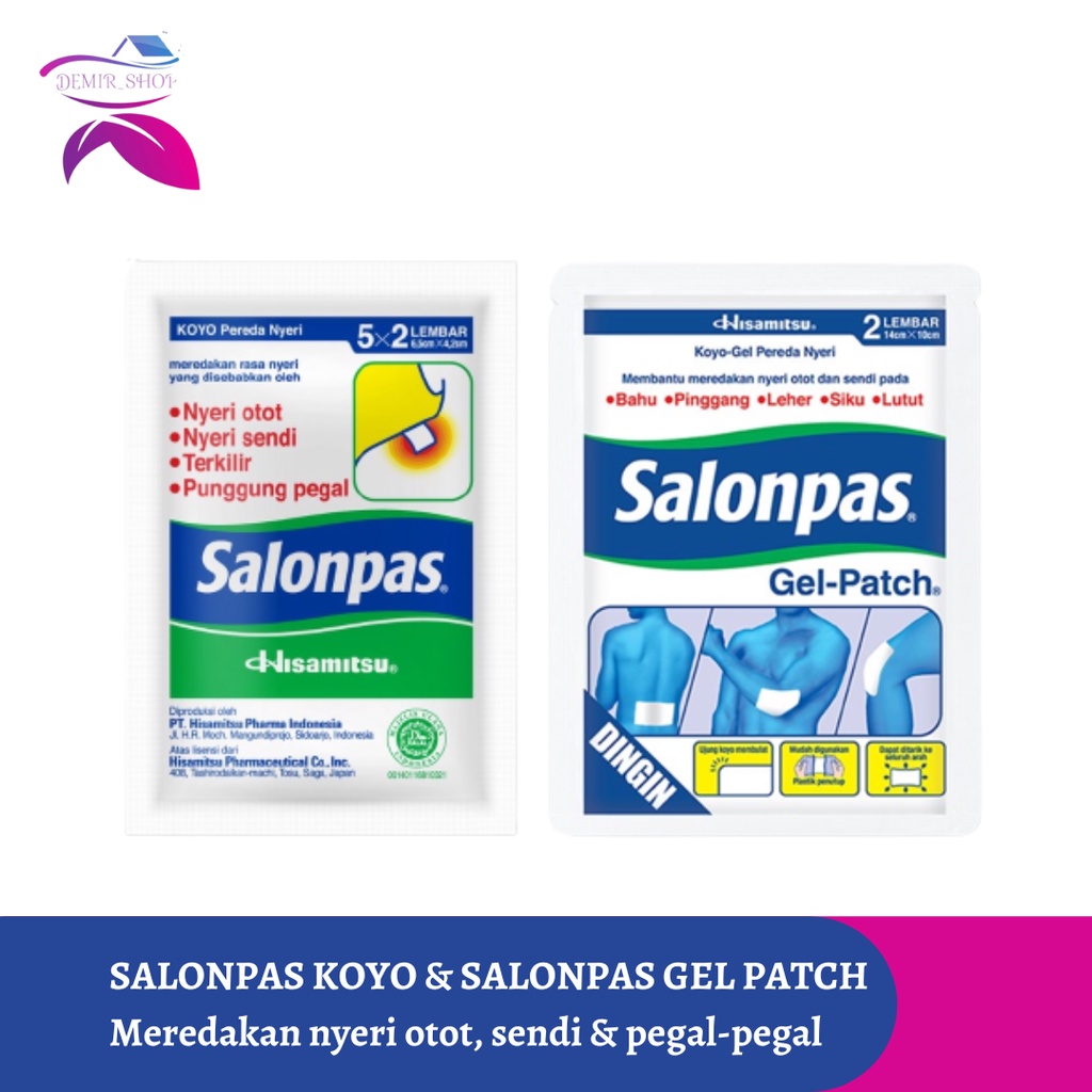 Jual Salonpas Biru Koyo Sachet / Pereda Nyeri Otot / Nyeri Sendi ...