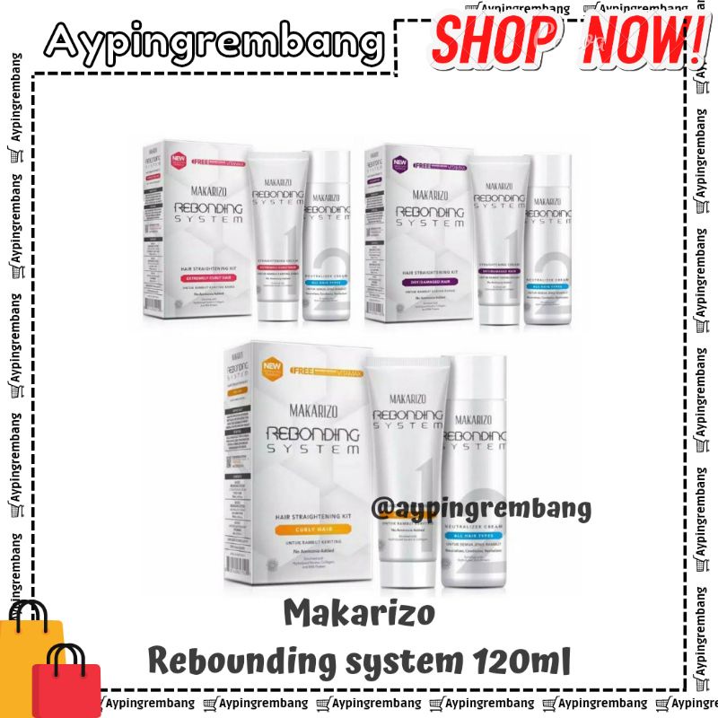 Jual Makarizo Rebonding System Hair Straightening 120ml | Shopee Indonesia