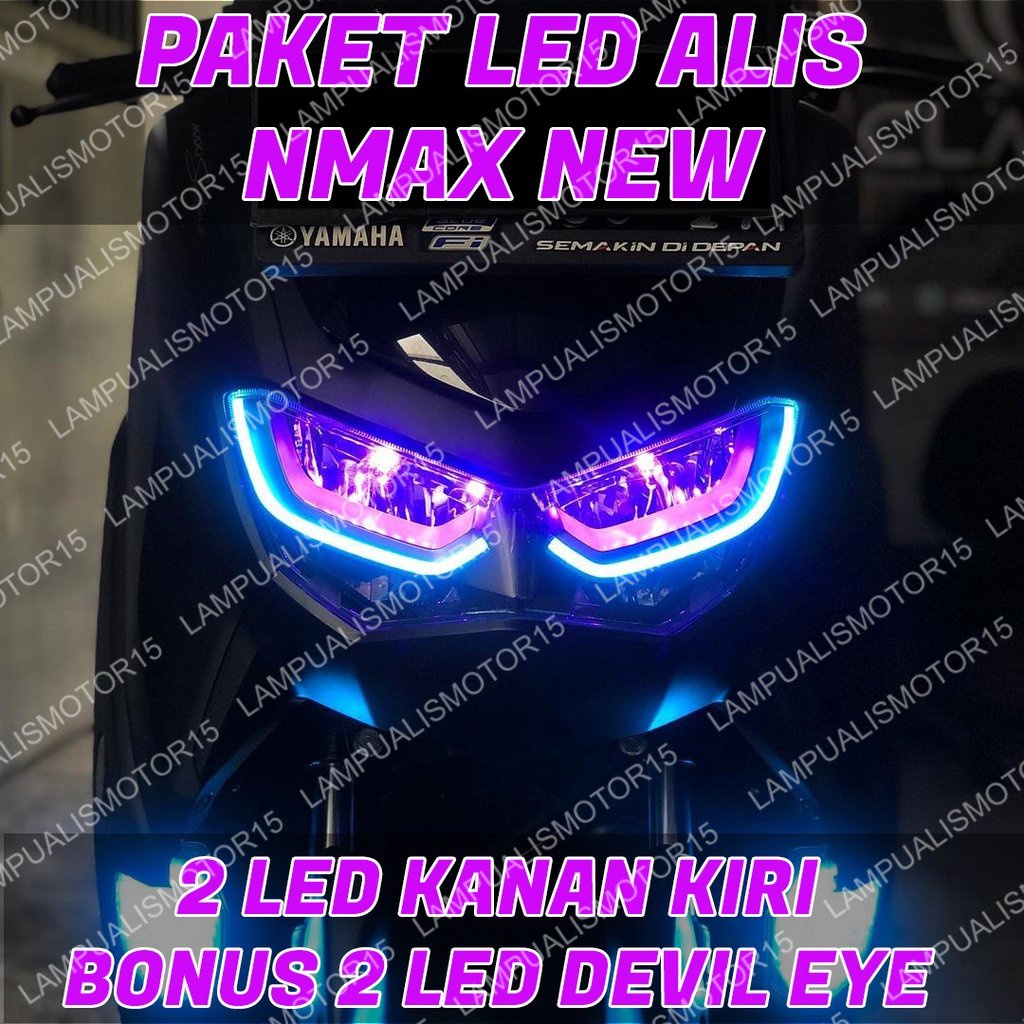 Jual LAMPU ALIS DRL NMAX NEW BONUS DEMON EYE SIAP PAKAI LAMPU ALIS DRL ...