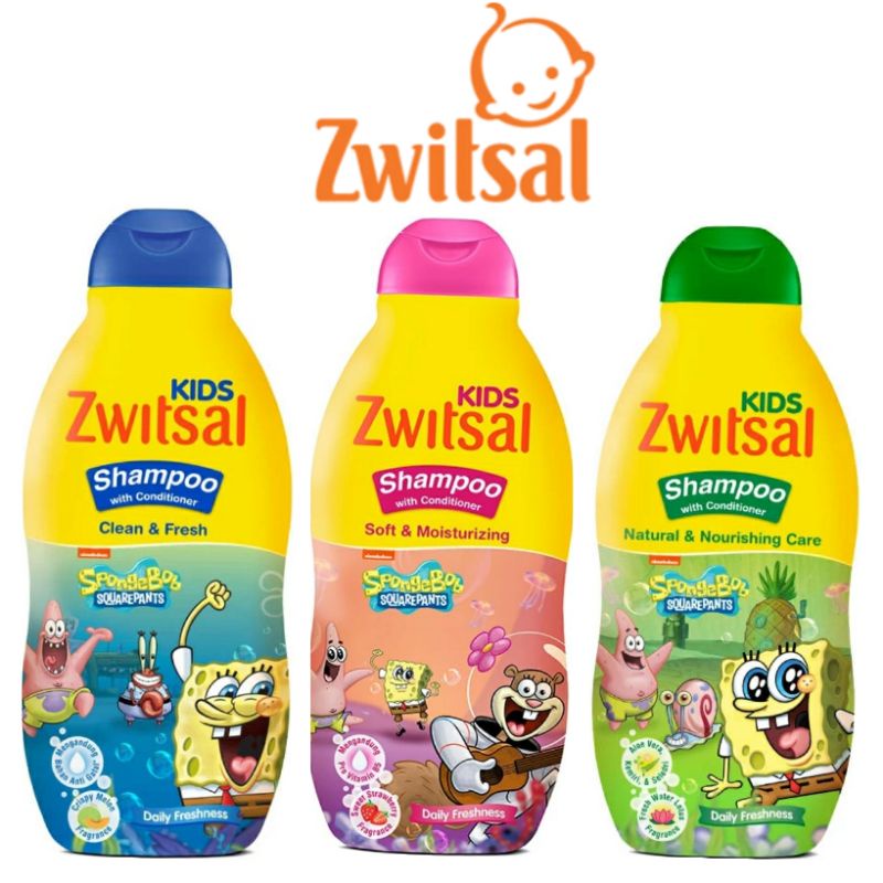 Jual Zwitsal Kids Shampoo 180ml 180 ml Spongebob Green / Blue / Pink ...