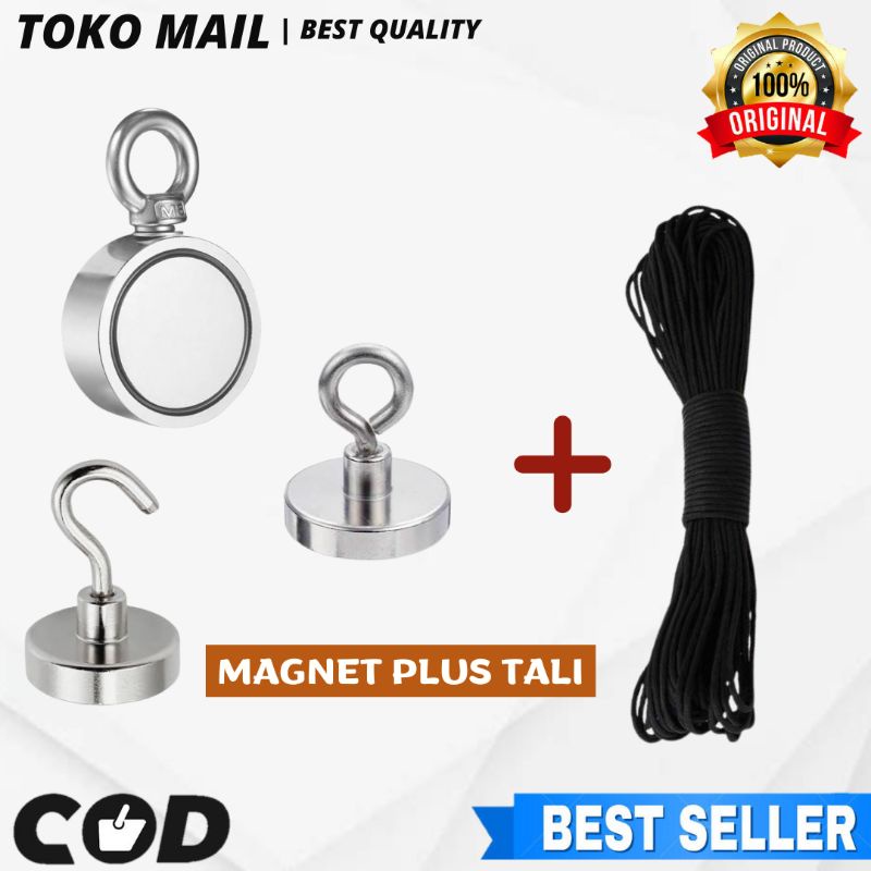 Jual Magnet Bulat Super Kuat 160Kg Mahnet Neodymium Hook Untuk ...