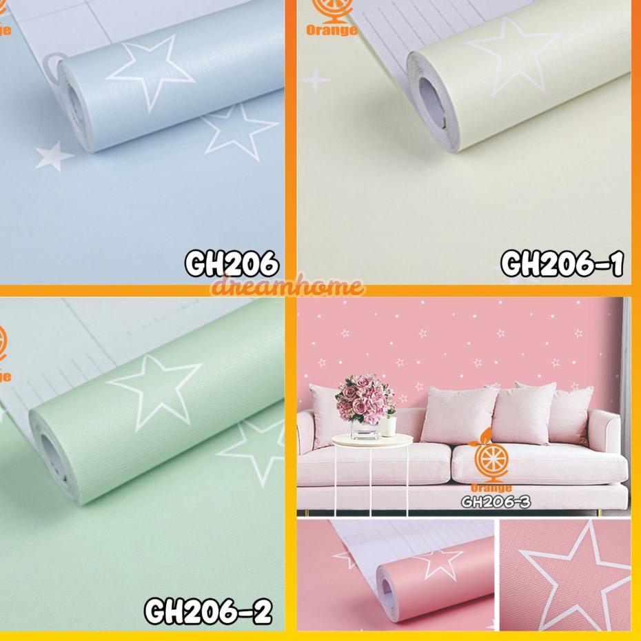 Jual Terkini--Wallpaper Dinding Bintang- Wallstiker 3D Stiker Dinding Aesthetic Kamar Tidur ...