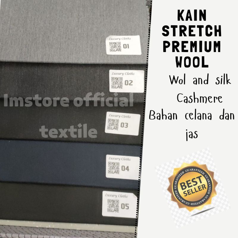 Jual kain stretch premium wool bahan celana dan jas kain meteran ...