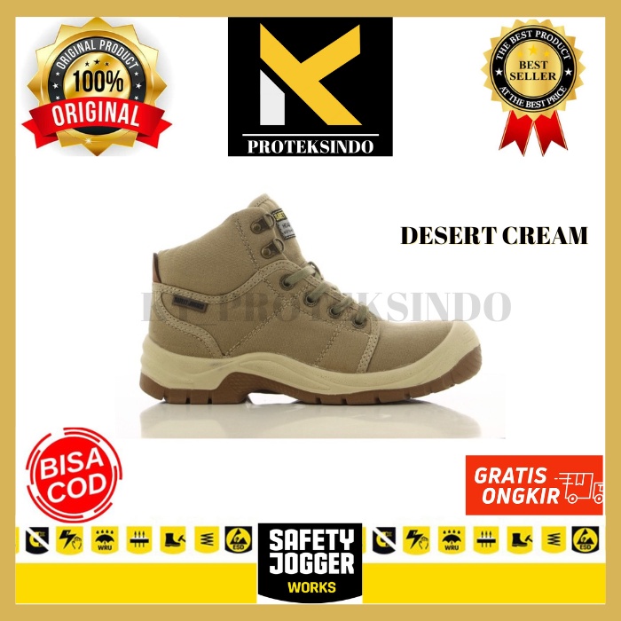 Jual SEPATU SAFETY JOGGER ORIGINAL DESERT CREAM/COKLAT - SEPATU BOOTS ...
