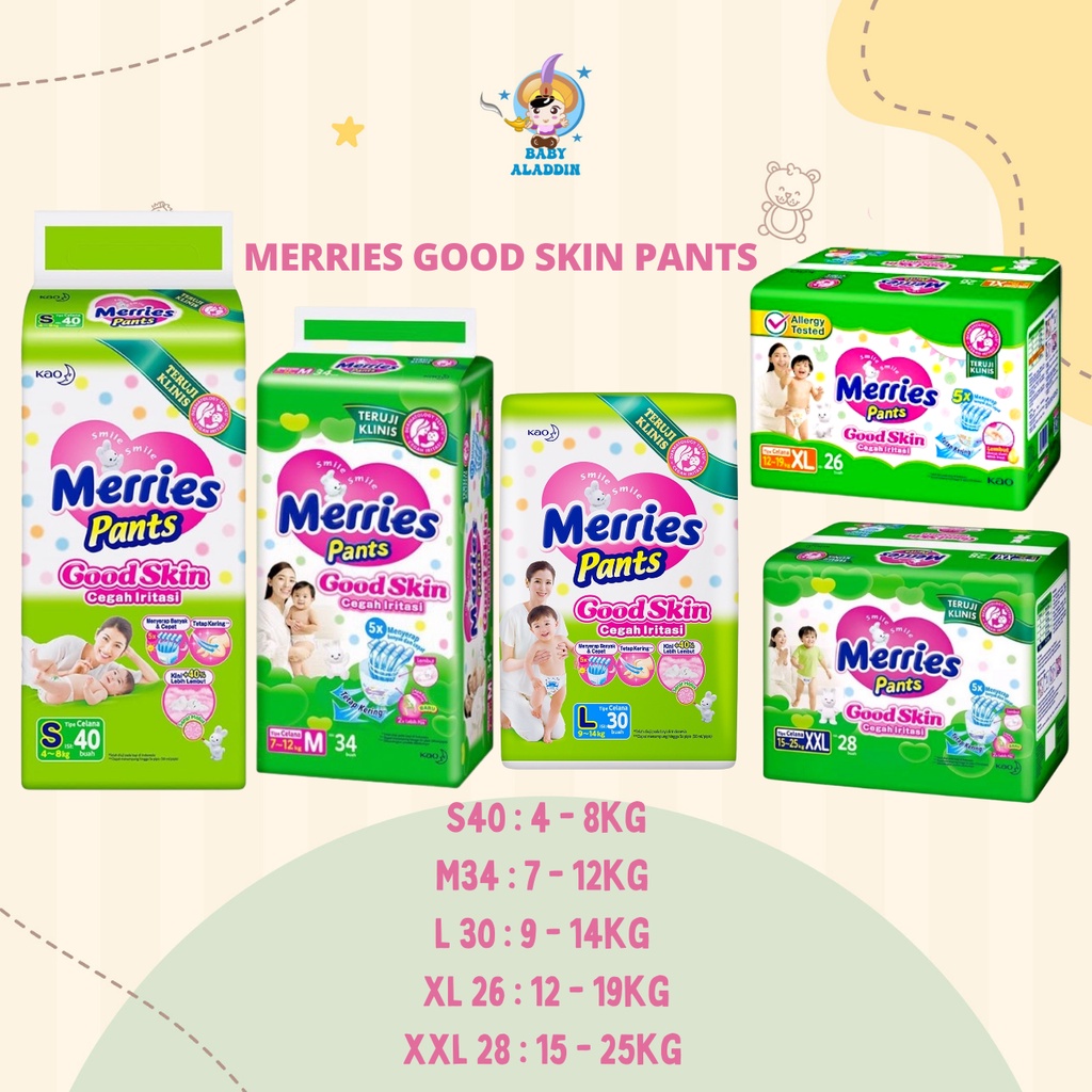 Jual TERMURAH Merries Pants Good Skin S40 / Merries Pants Good Skin L30 ...