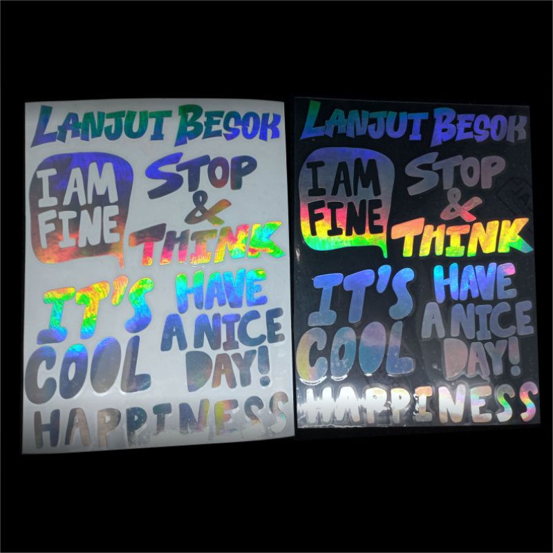 Jual [Hologram] Sticker LANJUT BESOK/kata lucu/stiker pack cutting ...