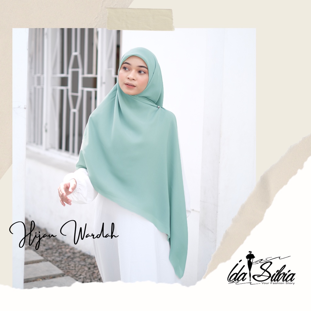 Jual Jilbab Segiempat SYAR'I Jumbo Kerudung Segi Empat Lasercut dan Jahit Tepi Syari Hijab ...