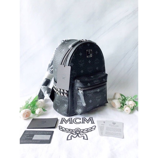 Jual Tas New MCM Stark Mini Backpack Black | Shopee Indonesia