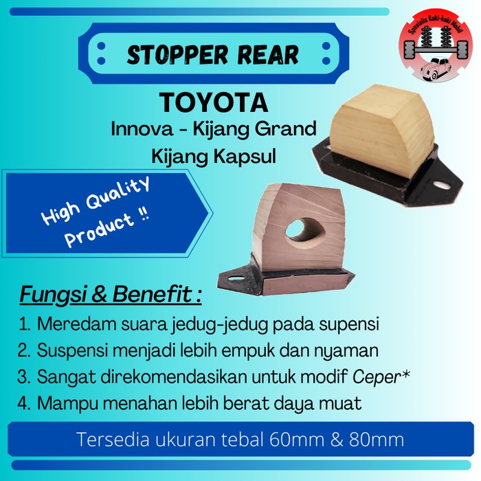 Jual Karet Stopper Toyota Innova Stoper bantalan body Sasis belakang ...