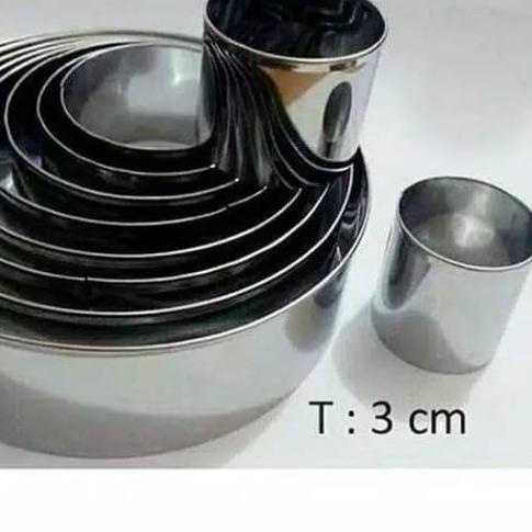 Jual Ring Cutter Bulat SET isi 10 ukuran / Cetakan kue ring cutter cake ...