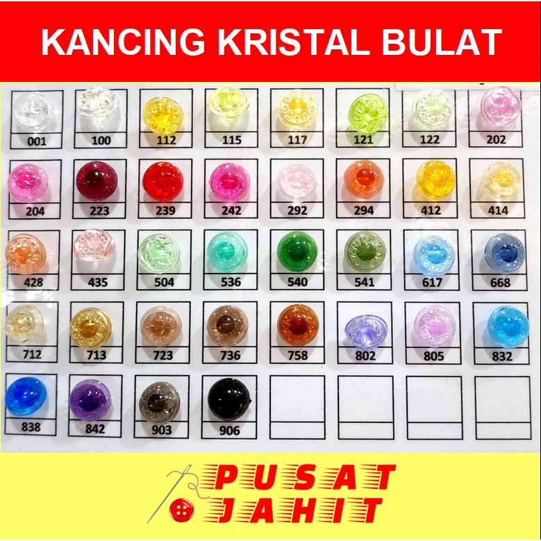 Jual (6 BUAH) KANCING JAMUR KRISTAL BULAT 12MM | Shopee Indonesia