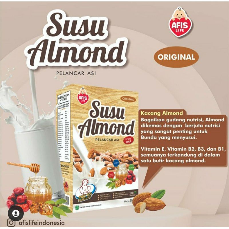 Jual AFIS - Susu Almond Pelancar ASI 200gr | Shopee Indonesia