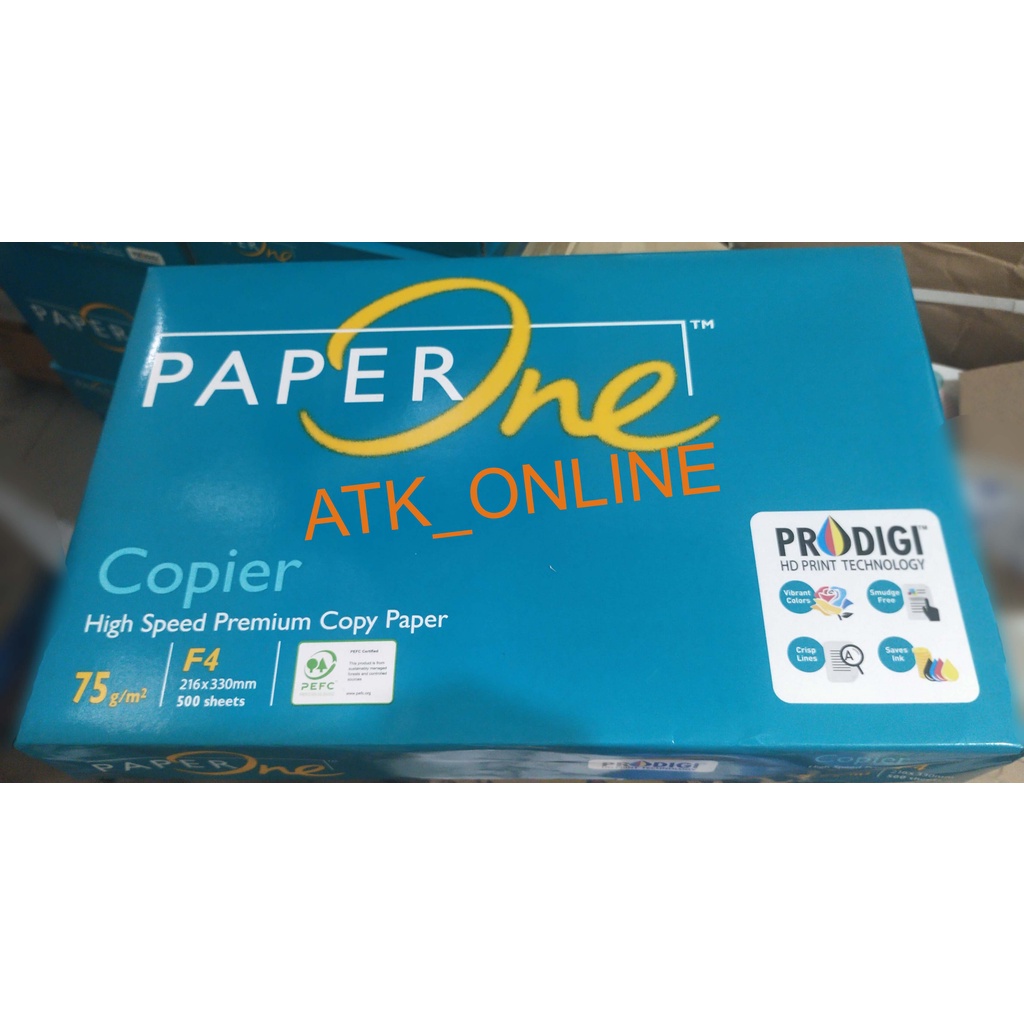 Jual KERTAS HVS F4 75 GSM PAPER ONE | Shopee Indonesia